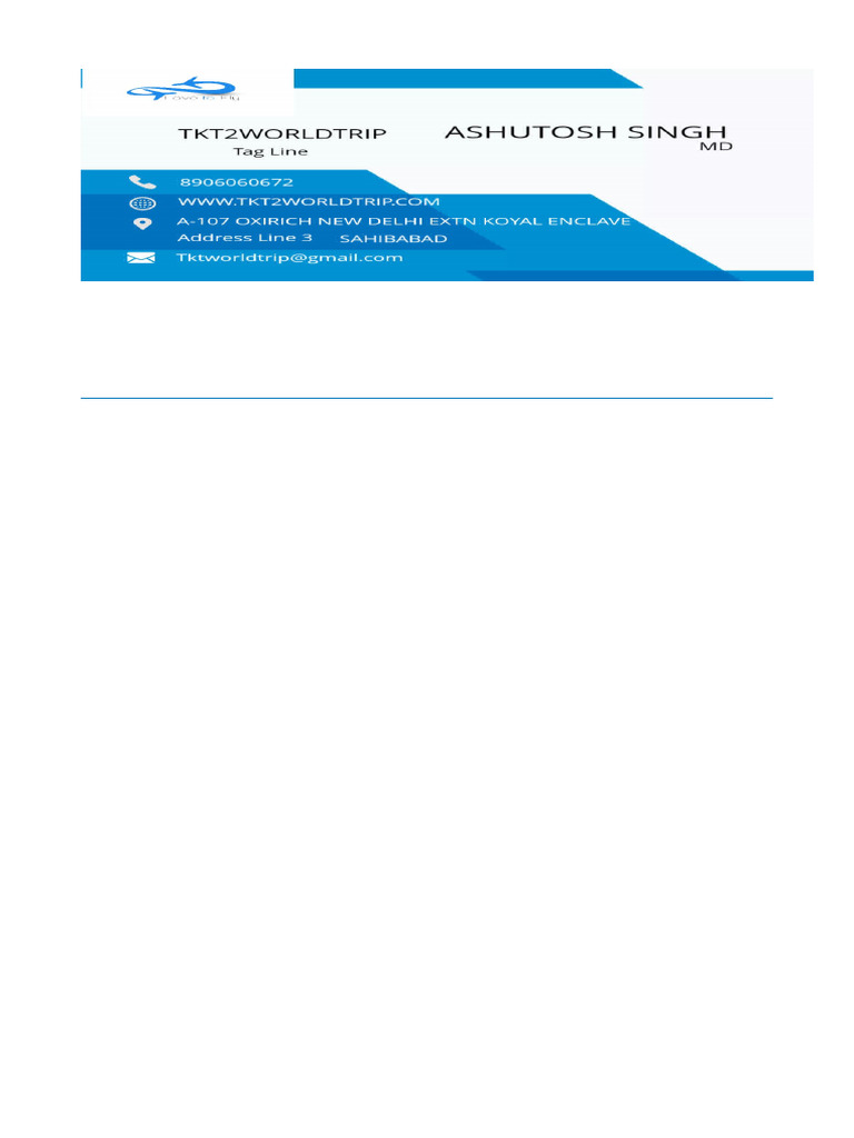 TKT2WORLDTRIP Proper Letterhead | PDF