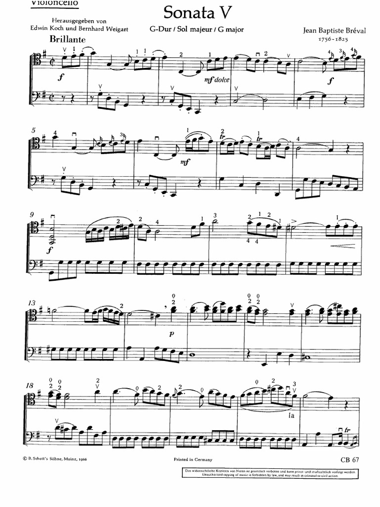 Breval. V Sonata | PDF