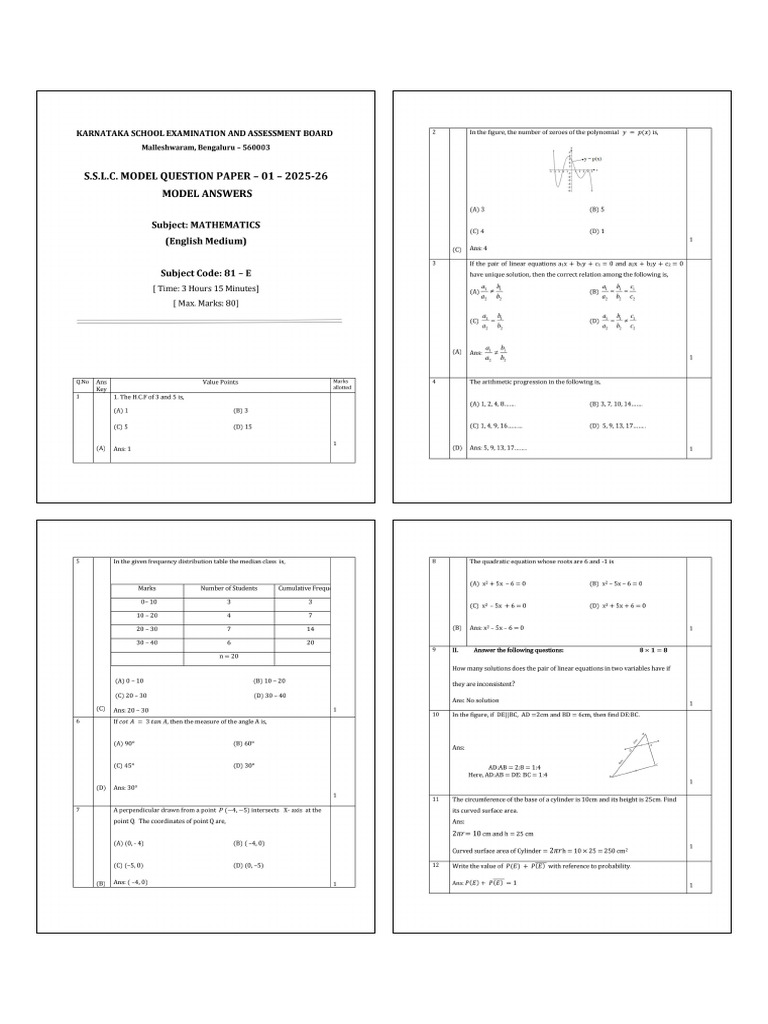 Maths MQP | PDF