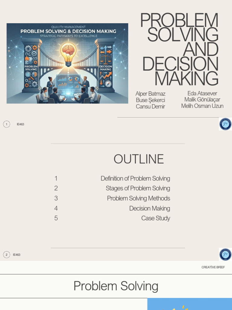 Problem Solving and Decision Making - Presentation | PDF | Cost–Benefit ...