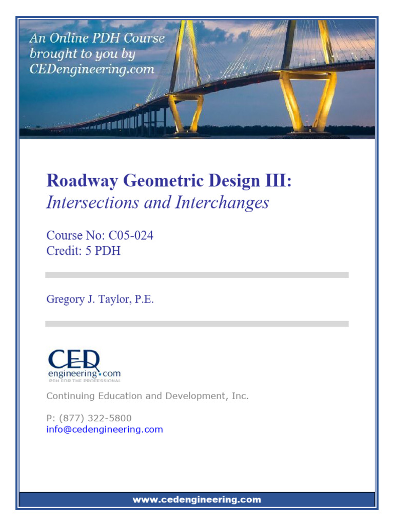 C05-024 - Roadway Geometric Design III - Intersections and Interchanges ...
