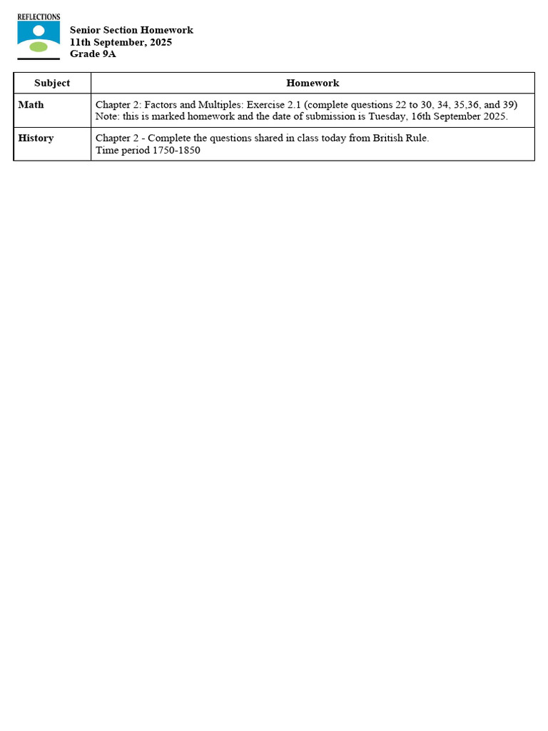 9A Homework - Senior Section-13 | PDF