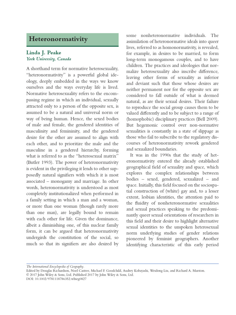Hetero Norma Tivity | PDF | Heterosexuality | Gender