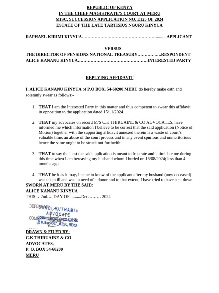 Affidavit Form B | PDF