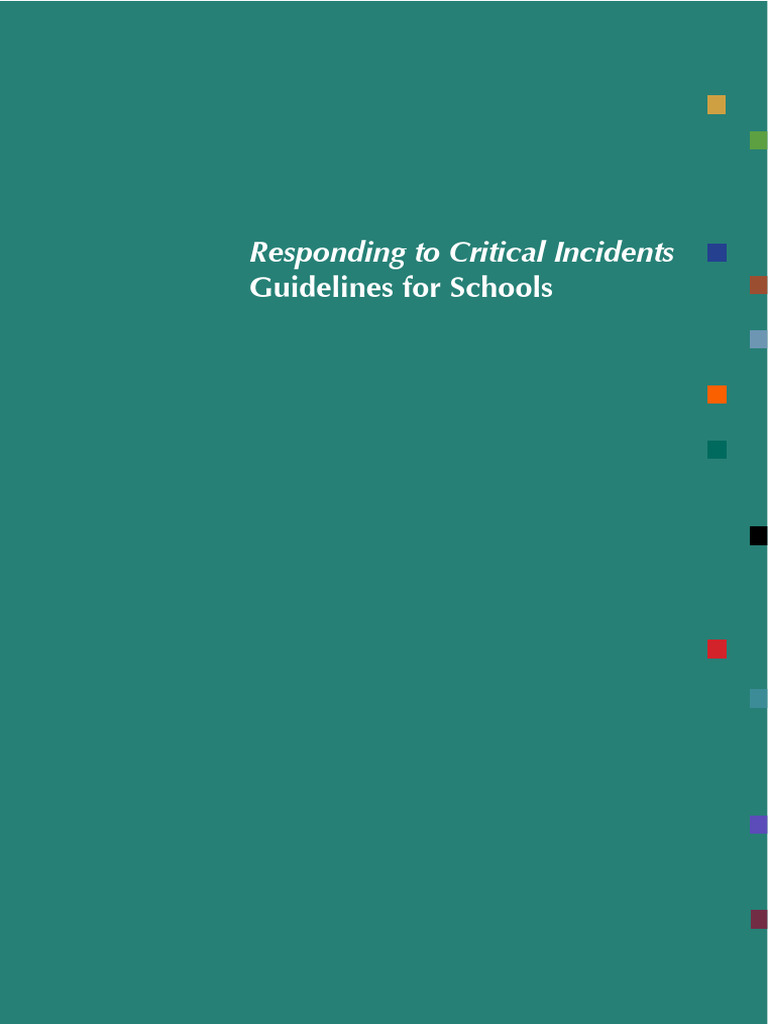 Responding To Critical Incidents - Guidelines For Schools | PDF ...