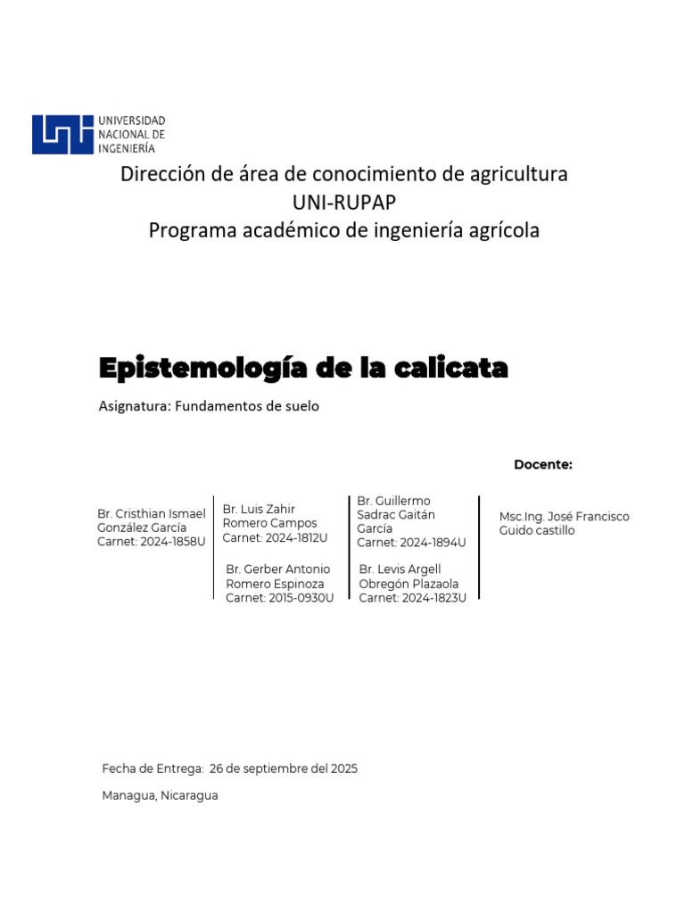 Epistemologia de La Calicata | PDF | Agricultura | Suelo