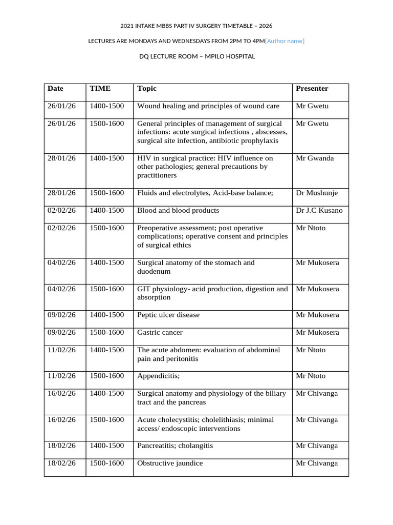Part IV Lectures 2026 (1) | PDF | Surgery | Thyroid