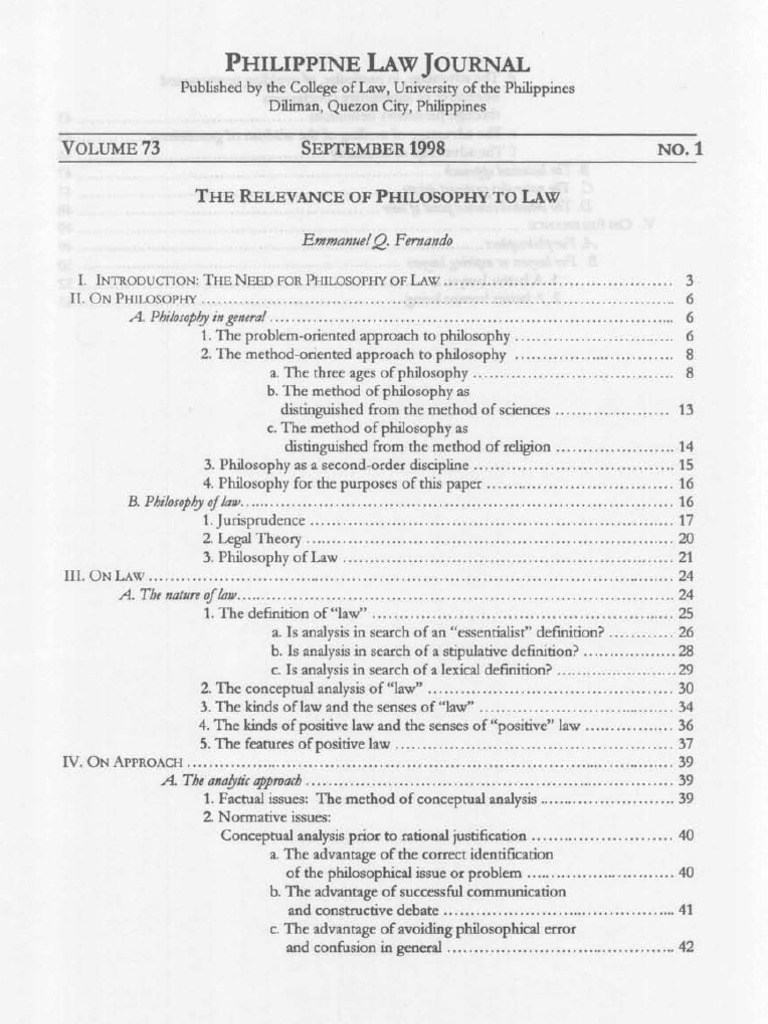 The Relevance of Philosophy To Law | PDF | Jurisprudence | Reason