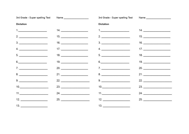 Super Spelling Test | PDF