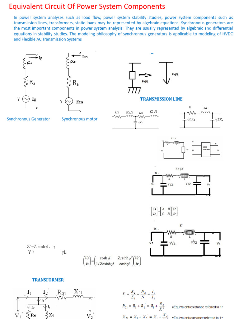 Modeling of Power System Components | PDF