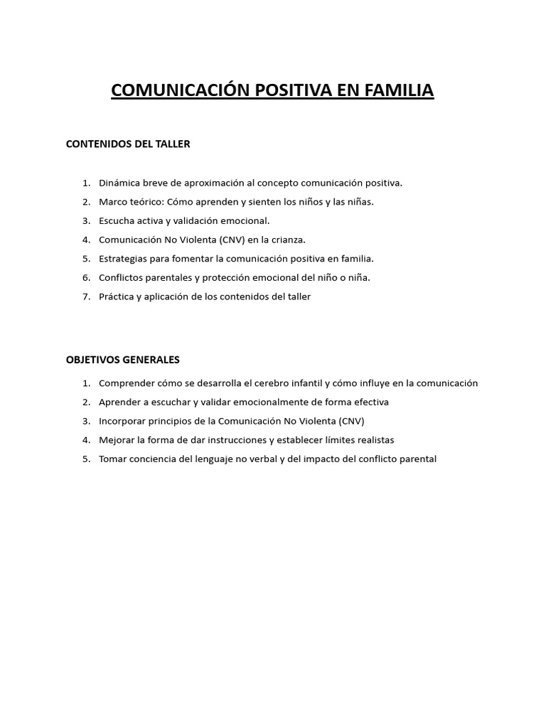 DOSIER 3. Comunicación positiva en familia | PDF | Las emociones ...
