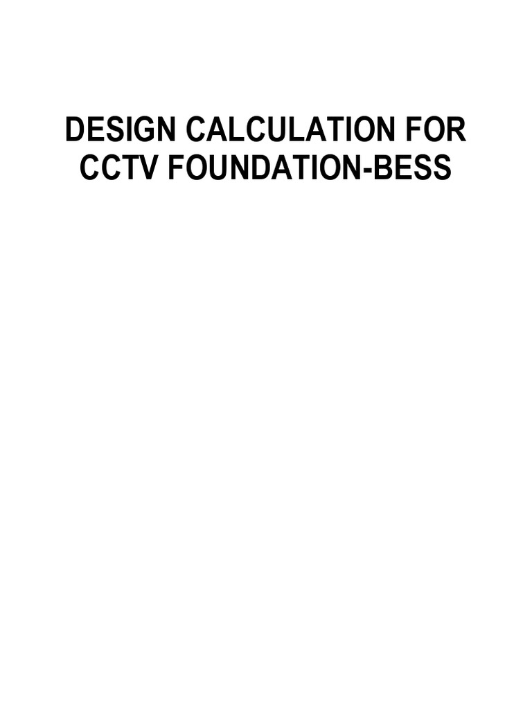 Bess-Cctv Foundation Report | PDF | Strength Of Materials | Young's Modulus