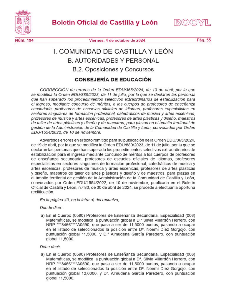 BOCYL-D-04102024-8 | PDF | Etapas educativas
