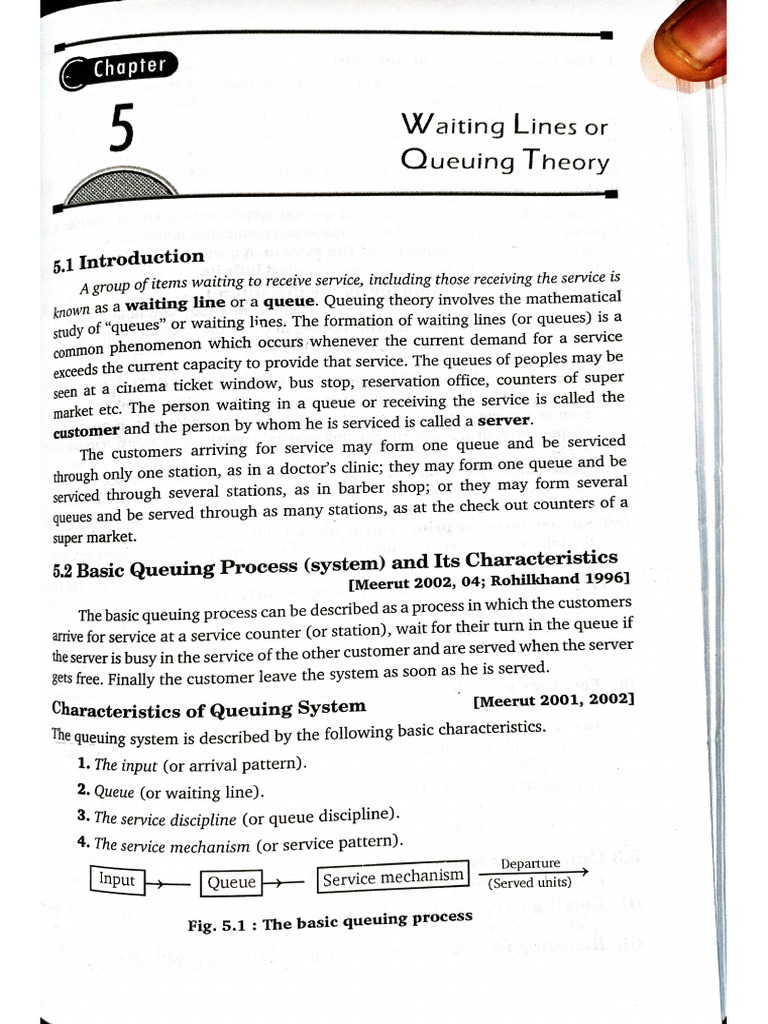 Waiting Lines or Queuing Theory Operation Research MSC | PDF