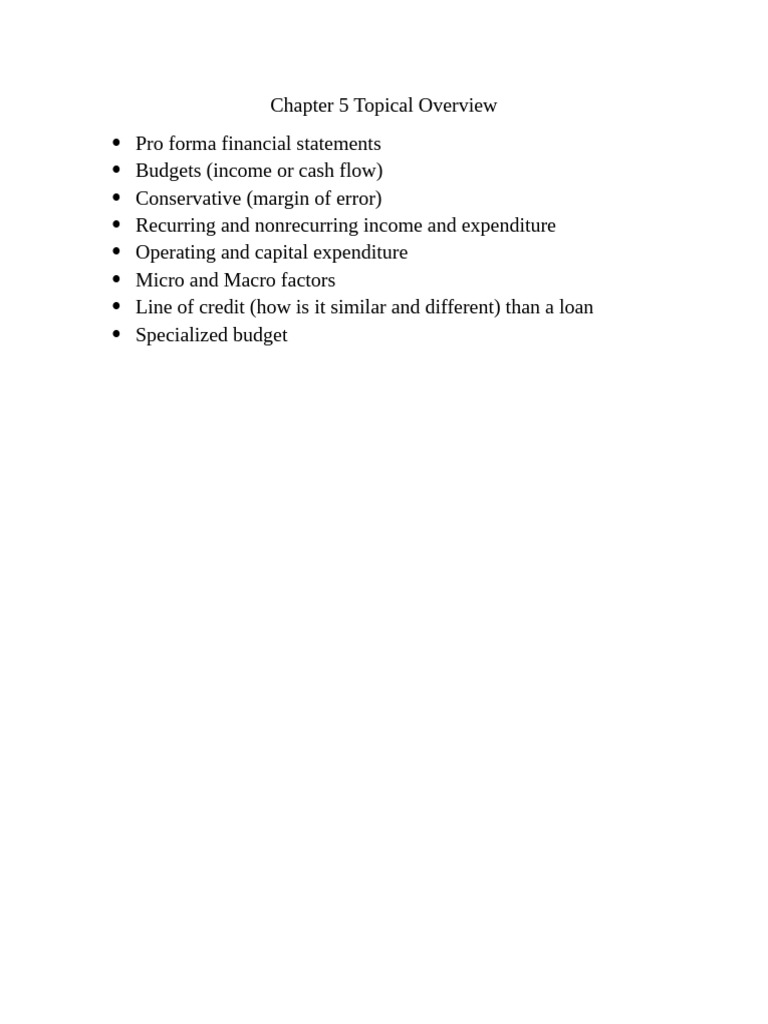 Chapter 5 Topical Overview | PDF