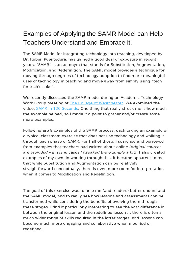 The Samr Model | PDF