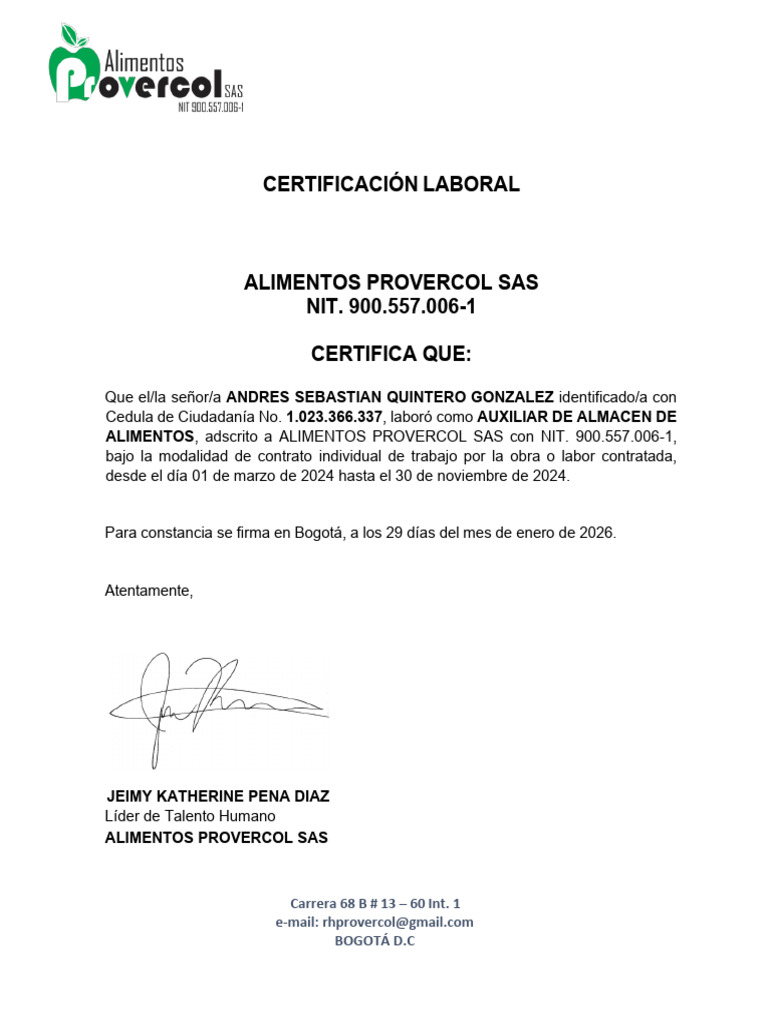 Andres Sebastian Quintero Gonzalez | PDF