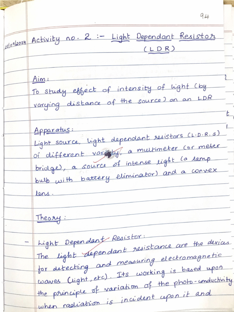 Activity 2 - Light Dependent Resistor | PDF