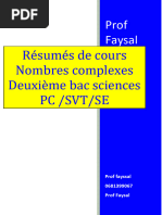 Résumé des Nombres Complexes 2 Bac | PDF | Nombre complexe | Algèbre ...