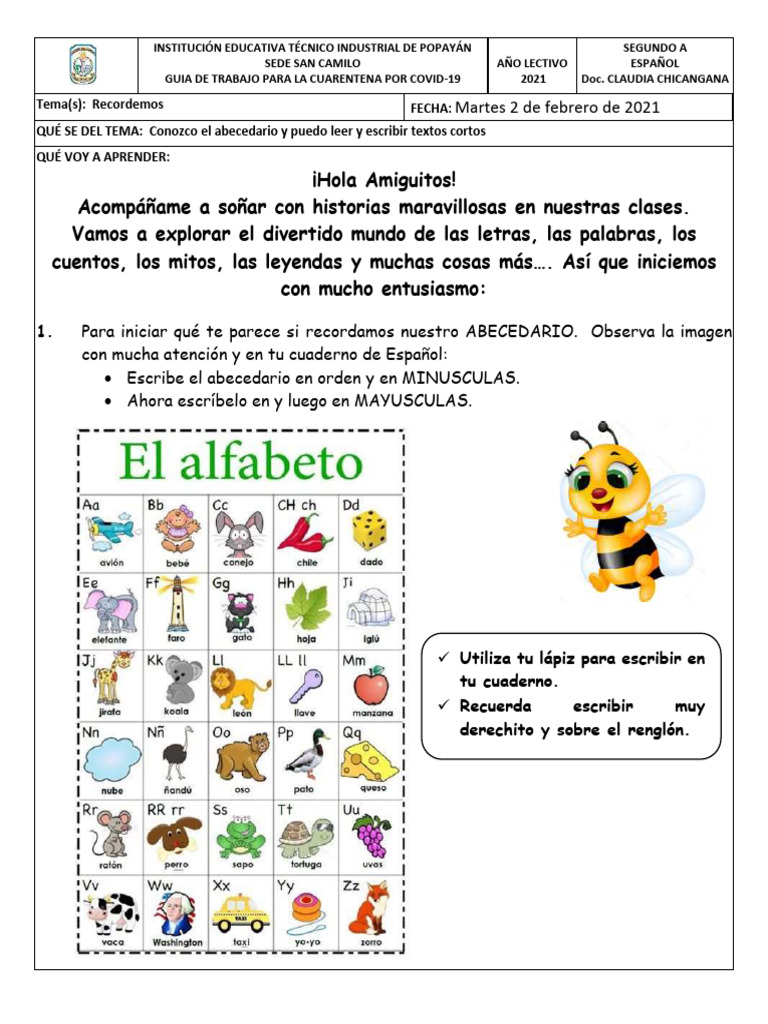 g1 Español 2a Introduccion | PDF