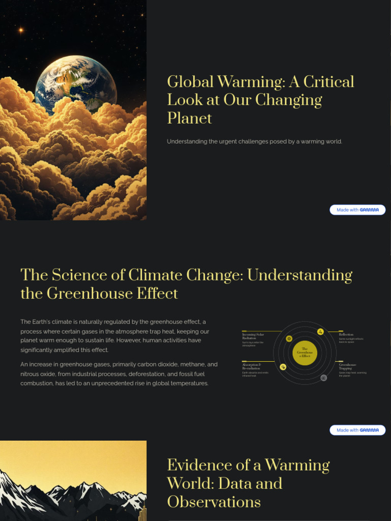 Global Warming a Critical Look at Our Changing Planet | PDF