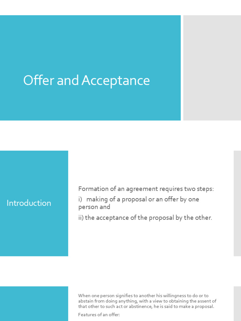 2- Offer and acceptance | PDF | Offer And Acceptance | Common Law