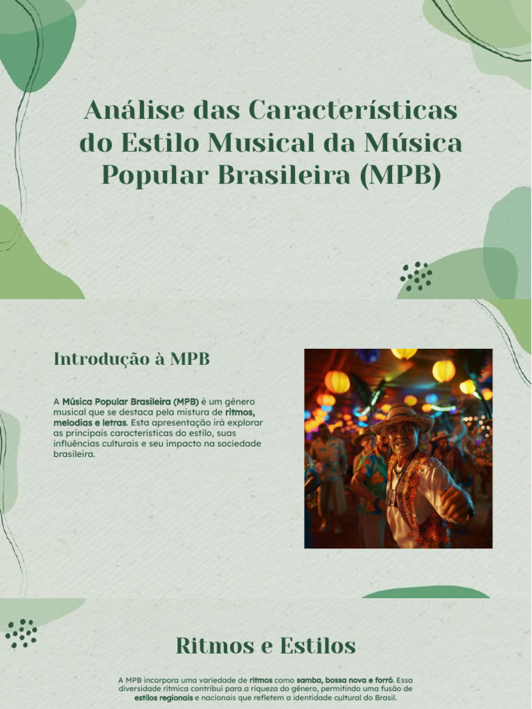 Slidesgo Analise Das Caracteristicas Do Estilo Musical Da Musica ...