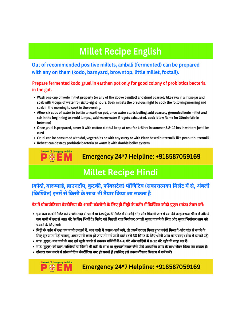 Fermented Millet Ambali | PDF
