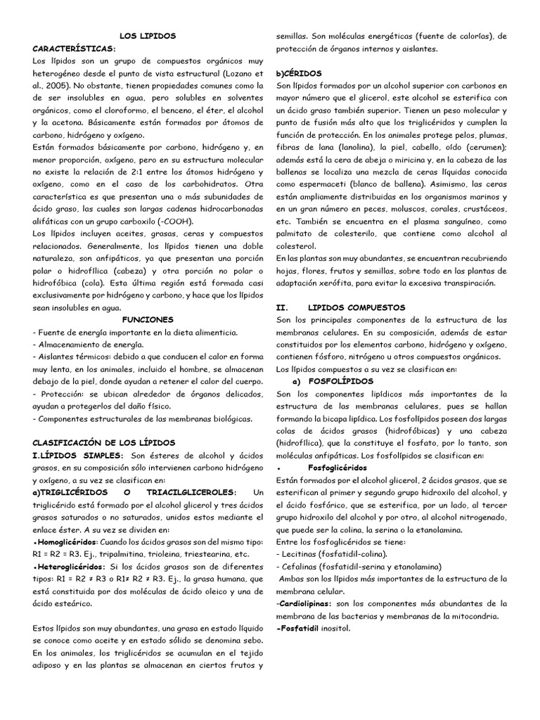 Los Lipidos 5to | PDF | Lípido | Triglicéridos