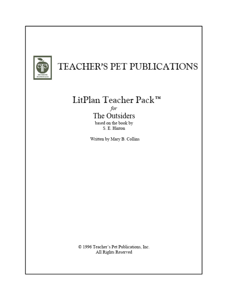 The Outsiders - Teacher Pack | PDF