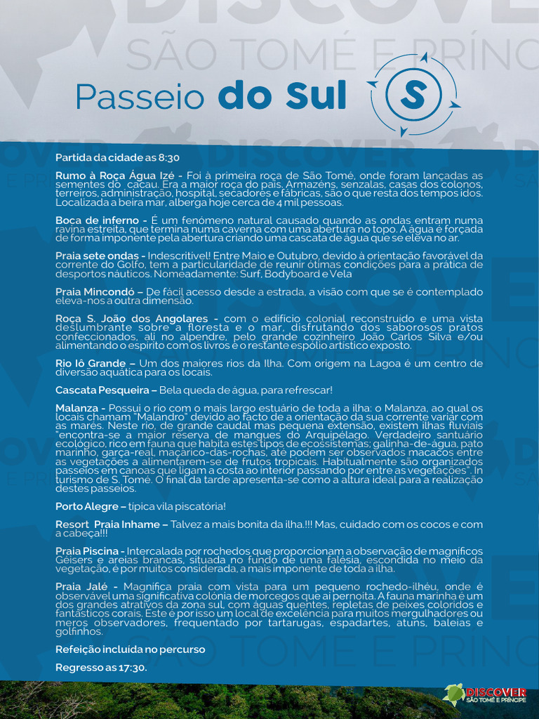 Passeio Sul São Tomé | PDF | Mar | Oceanografia Física