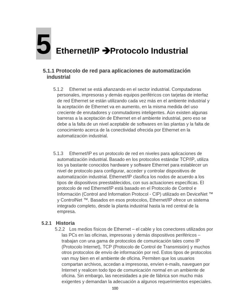 5 Ethernet - IP - Protocolo Industrial | PDF | Red de computadoras ...