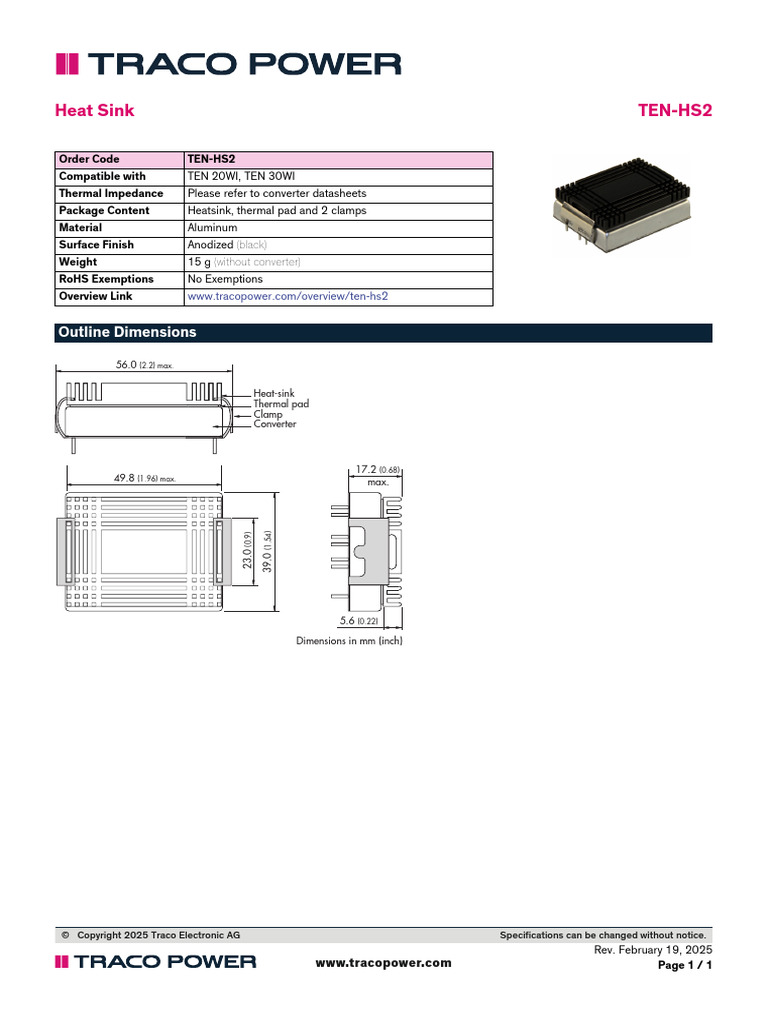 Ten Hs2 Datasheet | PDF
