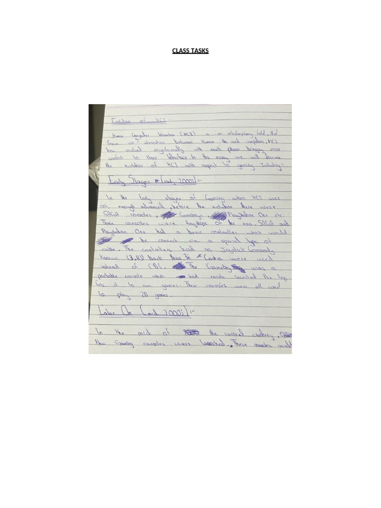Class Tasks | PDF