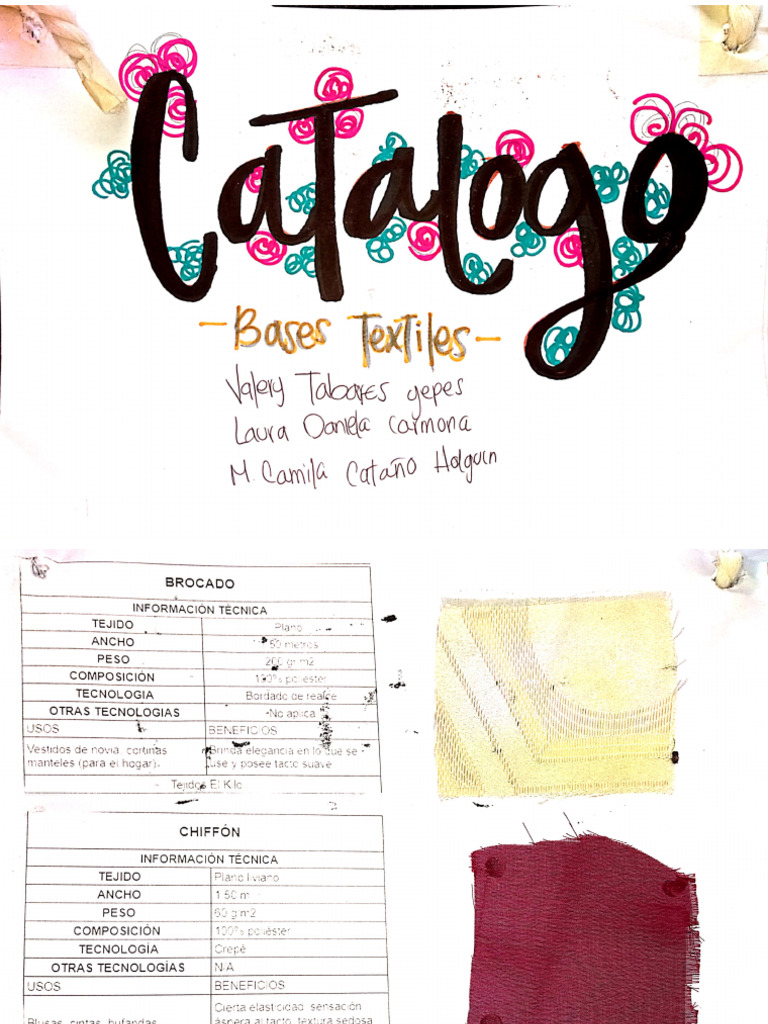 Catálogo de Bases Textiles | PDF