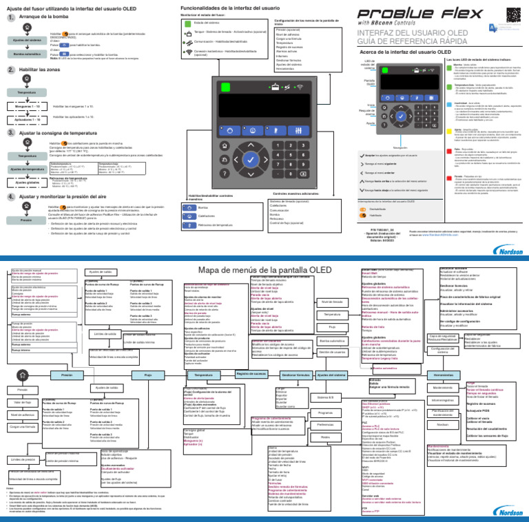 7593461_04 ProBlue Flex With BBconn Controls OLED User Interface Quick Reference Guide Spanish ...