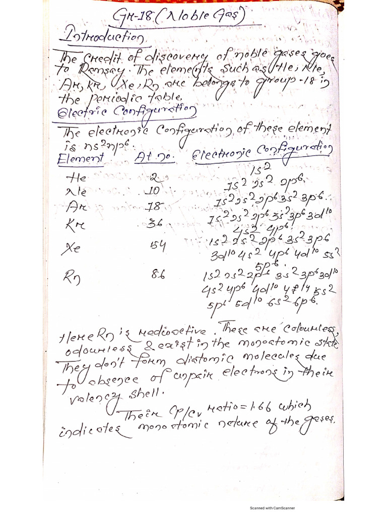 Noble Gases.. | PDF