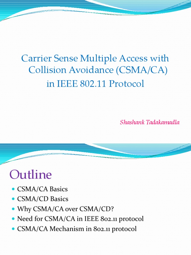 CSMA-CA | Network Protocols | Computer Networking