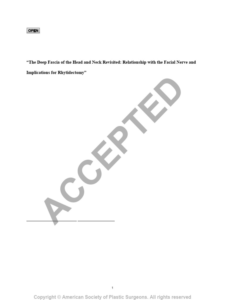 Deep Fascia of Head and Neck | PDF | Morphology (Biology) | Human Head ...