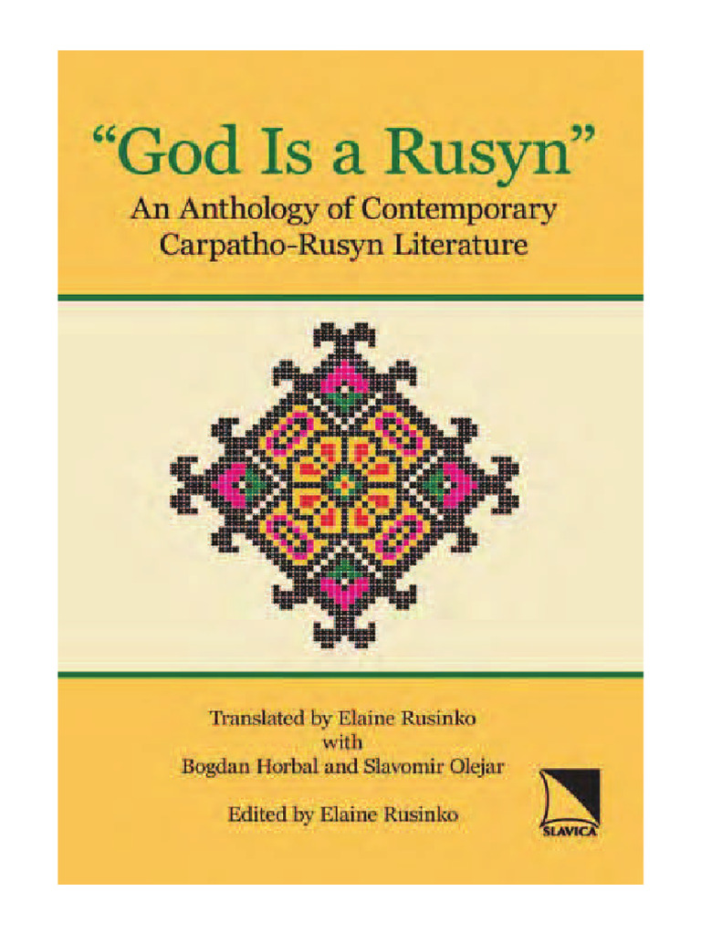 God is a Rusyn Anthology of Contemporary Carpatho-Rusyn Literature En ...