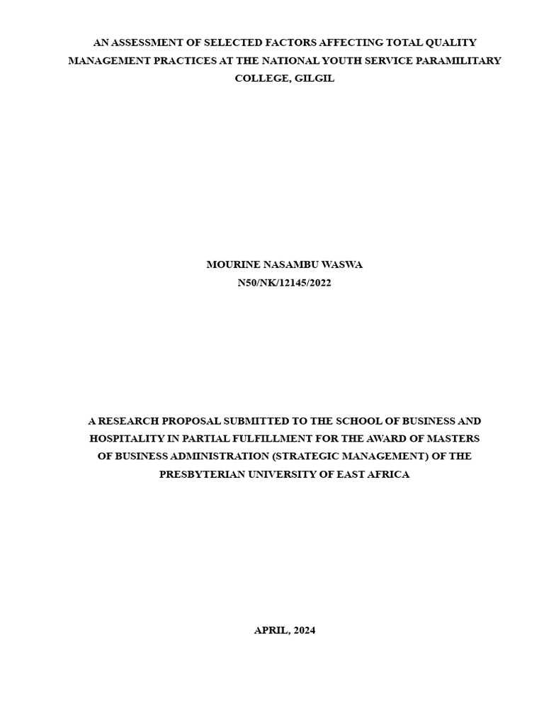 Mba Proposal Waswa 16-04-2024 03 03 Am Corrections | PDF | System | Systems Theory