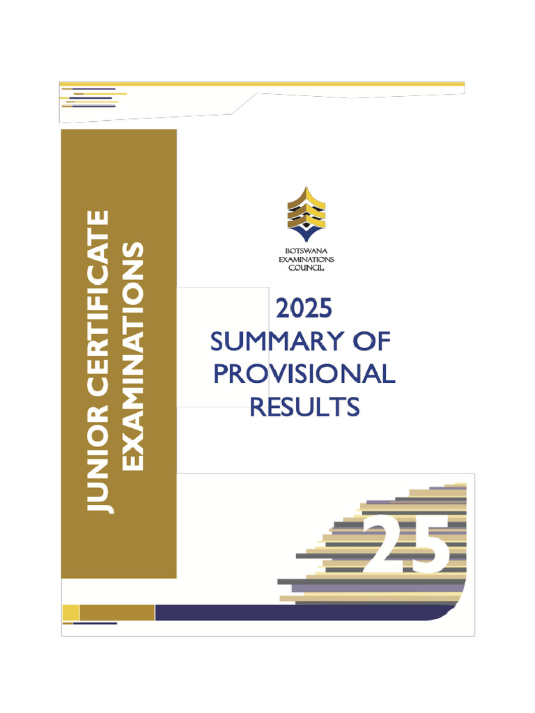 2025 Jce Provisional Results Report Final 29 January 2026 | PDF ...