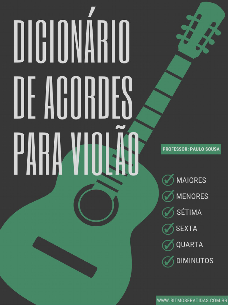 Dicionário de Acordes para Violão (Profº Paulo Sousa) | PDF | Acorde ...