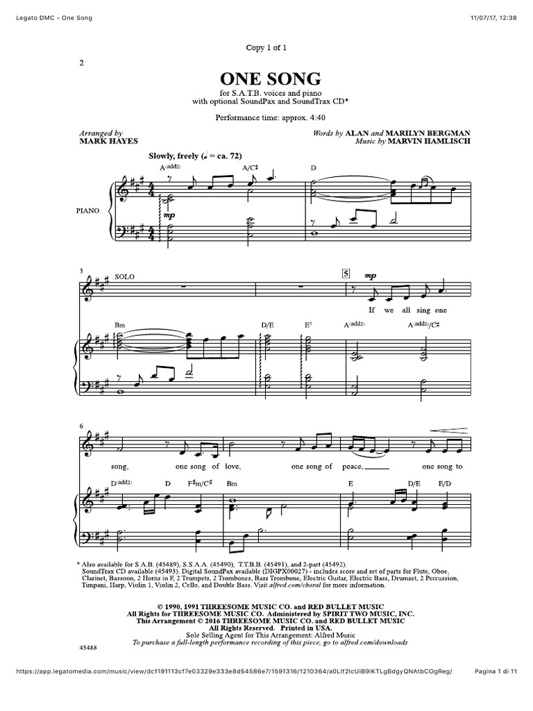 One Song | PDF