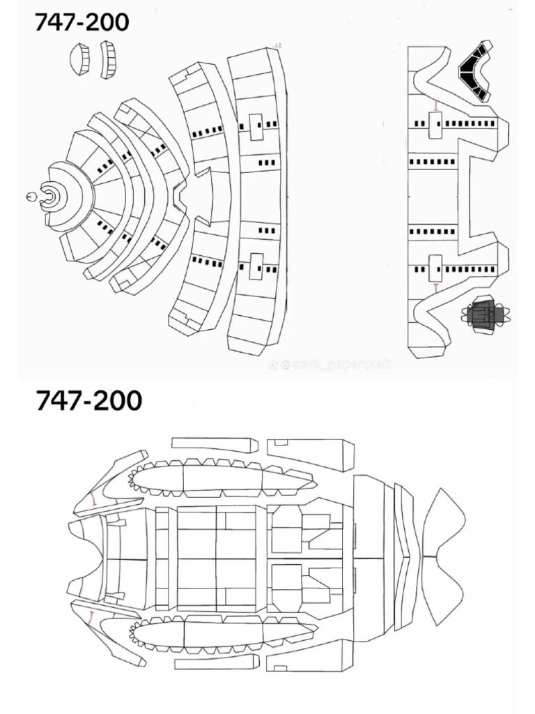 Boeing 747-200 Blanco Papercraft | PDF