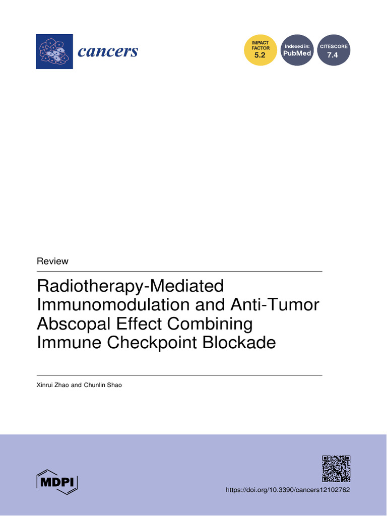 Radiotherapy-Mediated Immunomodulation and Anti-Tumor Abscopal Effect ...