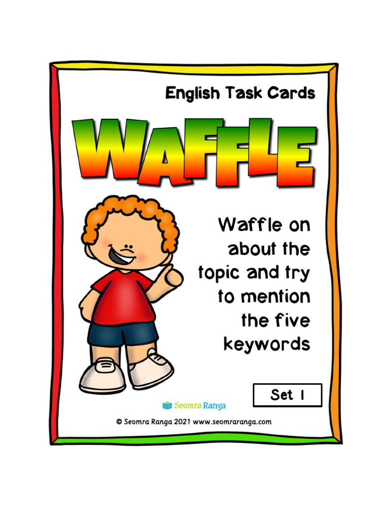 English Task Cards Waffle 01 | PDF | Foods | Cuisine