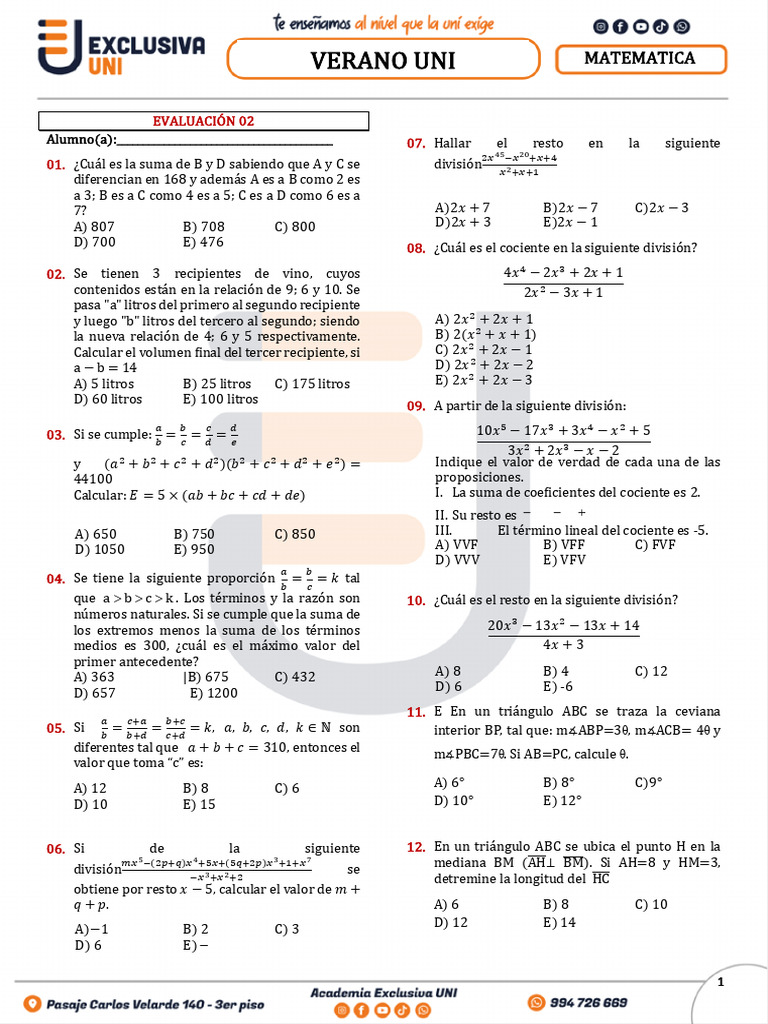Eva - Mate 2 - Verano Oficial | PDF | Triángulo | Geometría Elemental