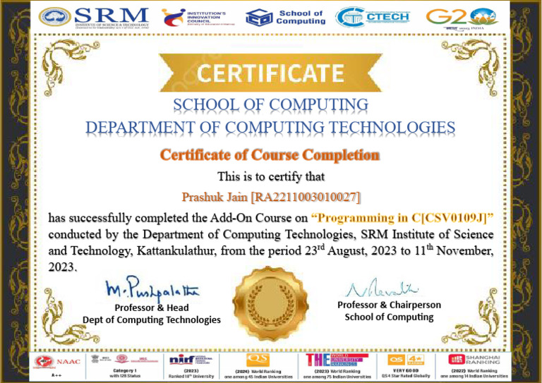 C Add On Course | PDF