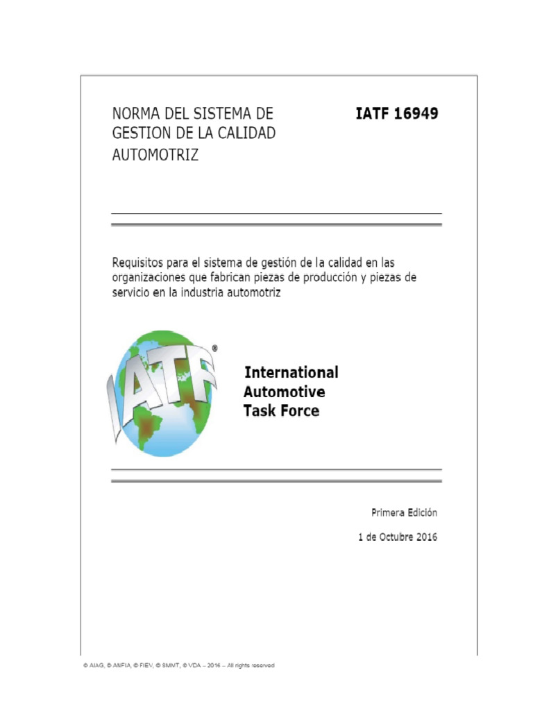 Norma Iatf 16949 | PDF